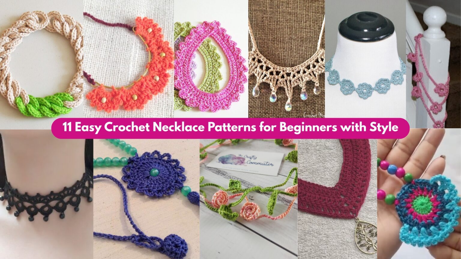 11 Easy Crochet Necklace Patterns for Beginners with Style - Artify Pattern