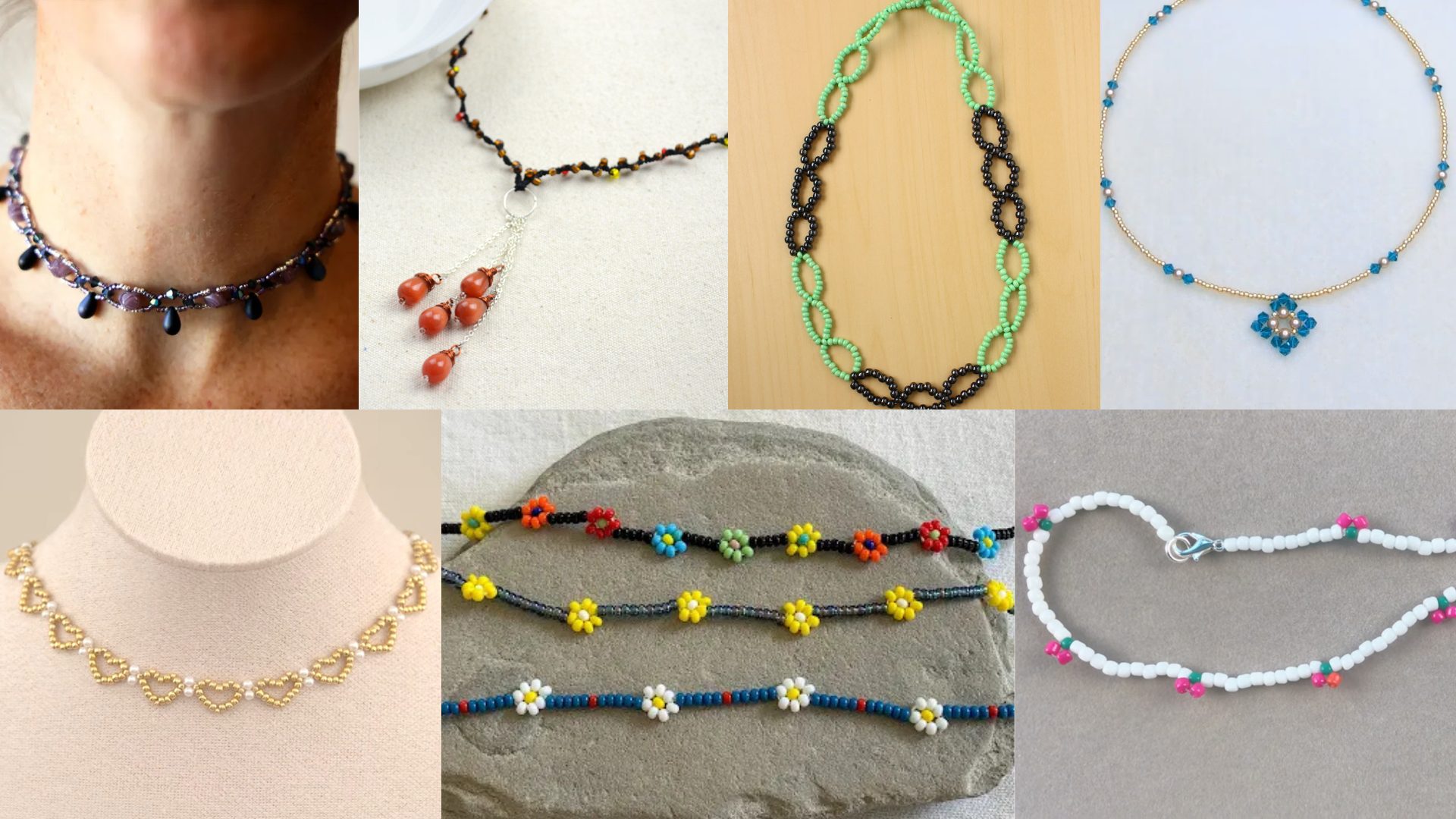 7 Easy Minimalist Seed Bead Necklace Patterns for Beginners - Artify ...