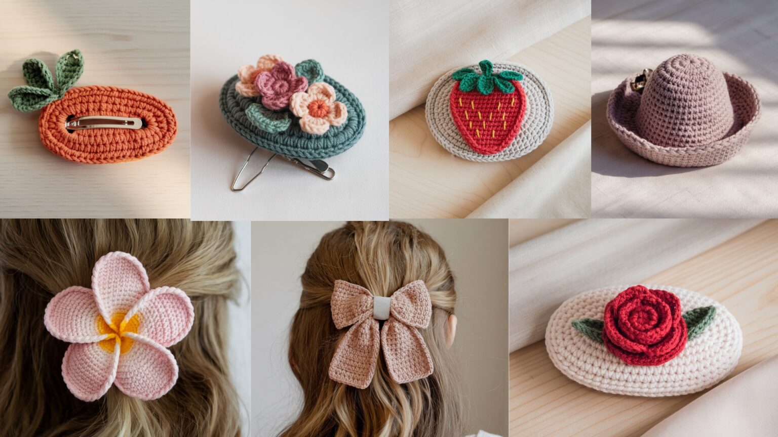 7 Modern Crochet Hair Clip Patterns for Creative Makers - Artify Pattern
