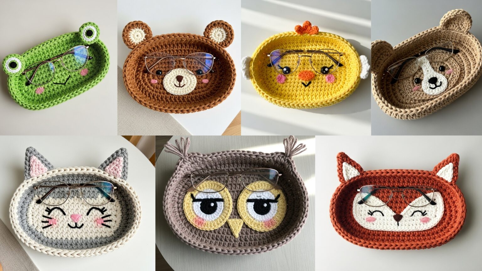 7 Cute Crochet Animal-Inspired Glasses Holder Patterns You’ll Love ...