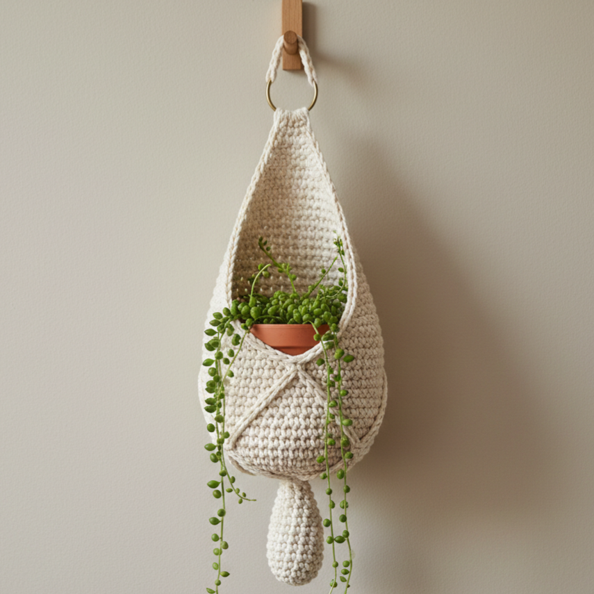 5 Handmade Crochet Hanging Basket Patterns for Home Decor - Artify Pattern